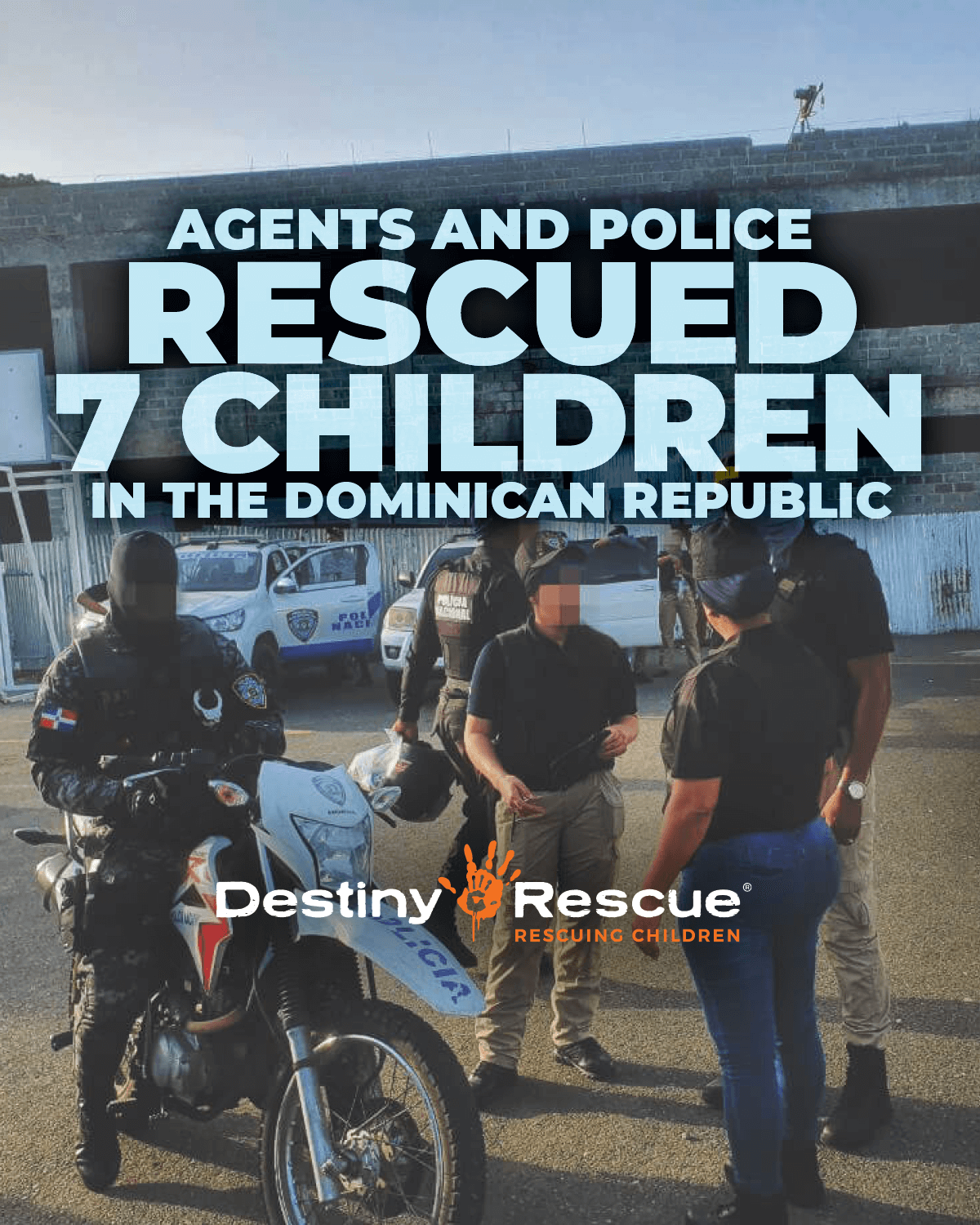Agents and police rescued 7 children in the Dominican Republic ...